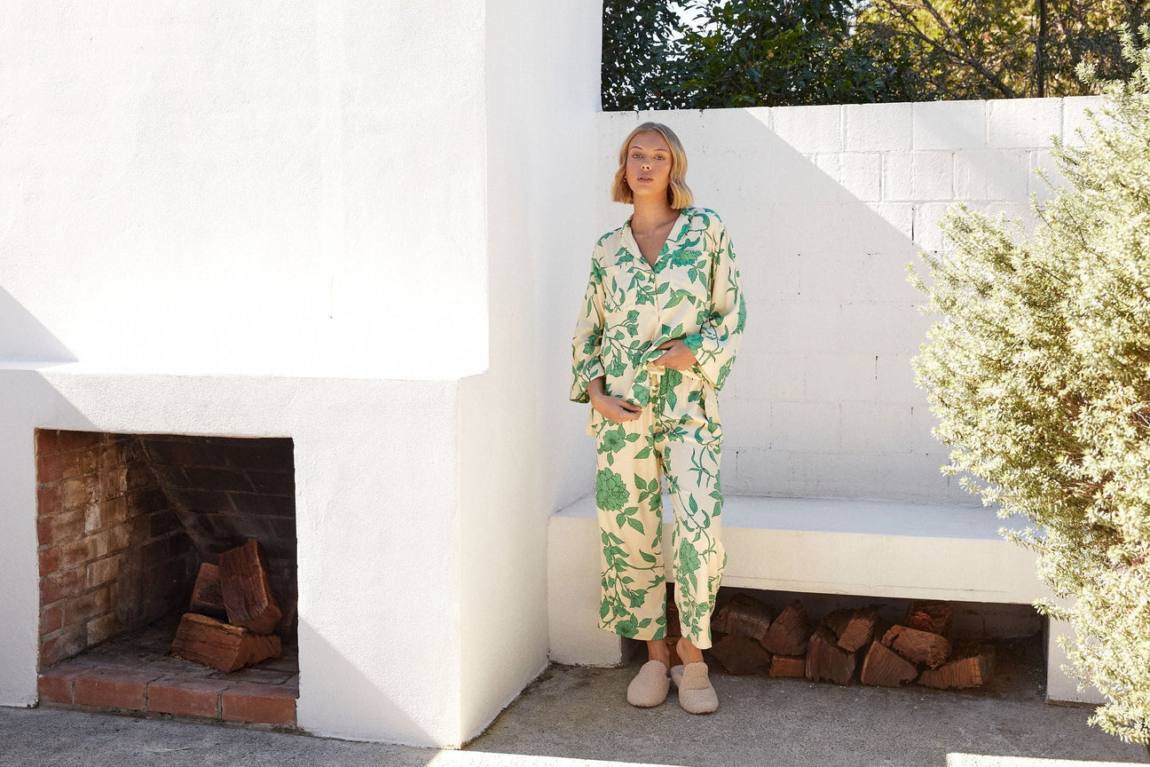 Peta Sleep Set - Long - Twill - Romantic Floral – Piyama USD