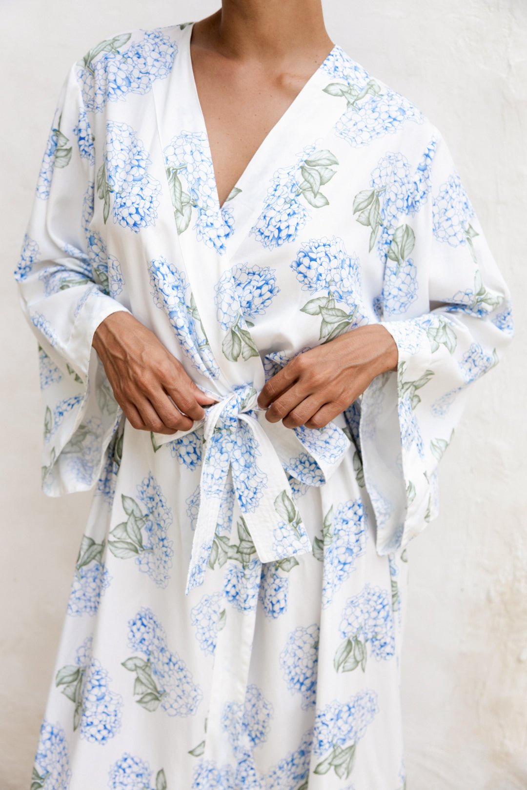 Alice Kimono Robe - Long - Hydrangea Blue – Piyama USD