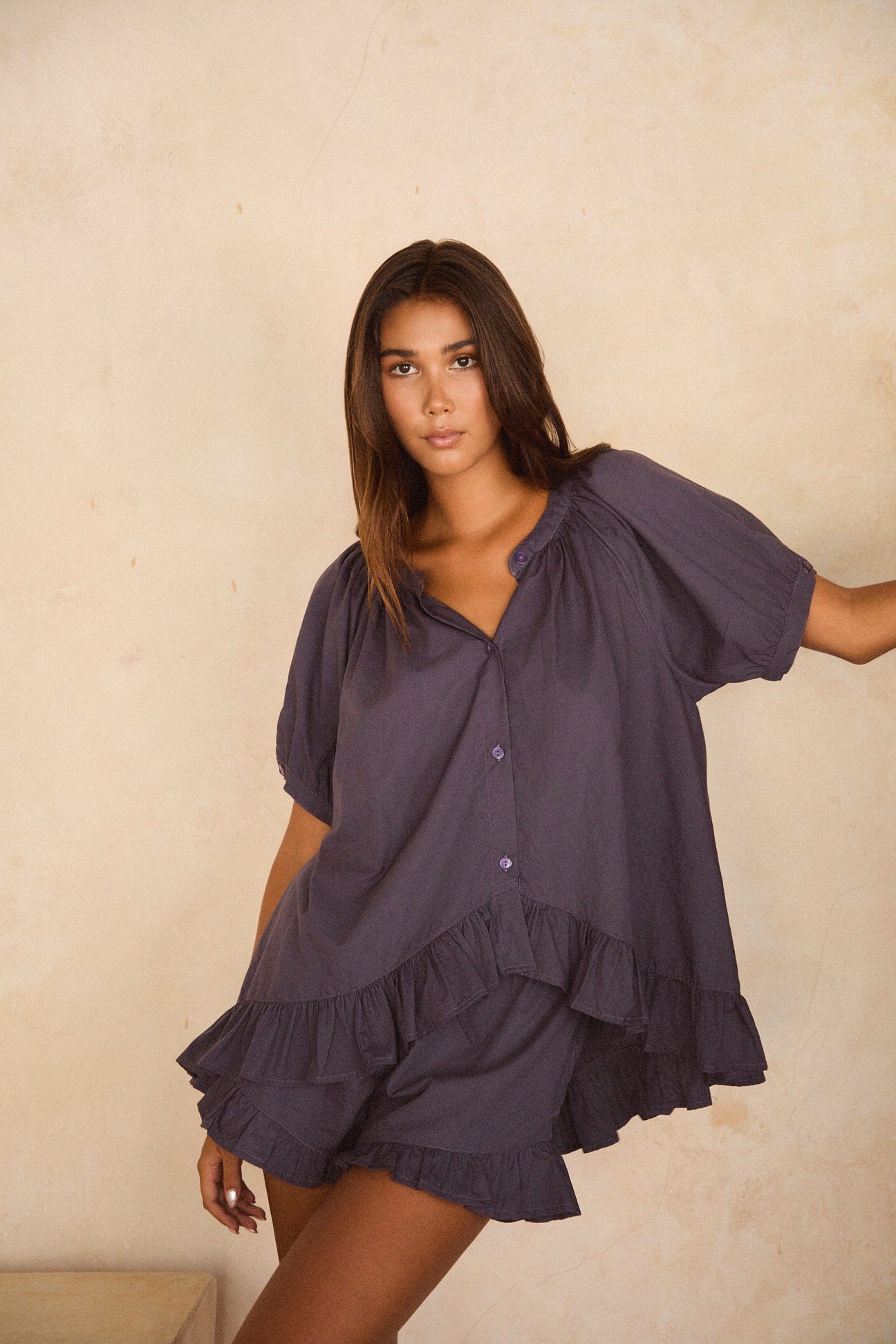 Sophie Sleep Set - Cotton Modal - Midnight Blue – Piyama USD