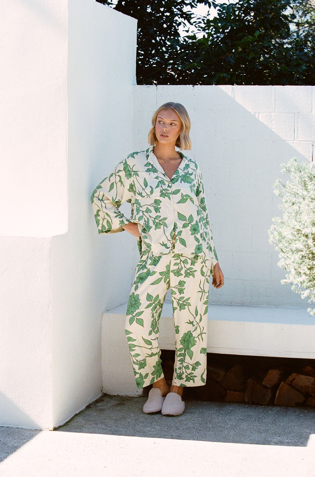 Peta Sleep Set - Long - Twill - Romantic Floral – Piyama USD