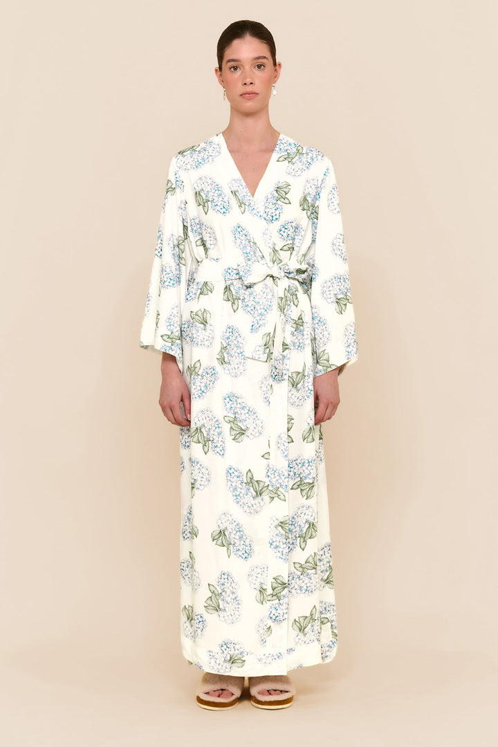Alice Kimono Robe - Long - Hydrangea Blue – Piyama USD
