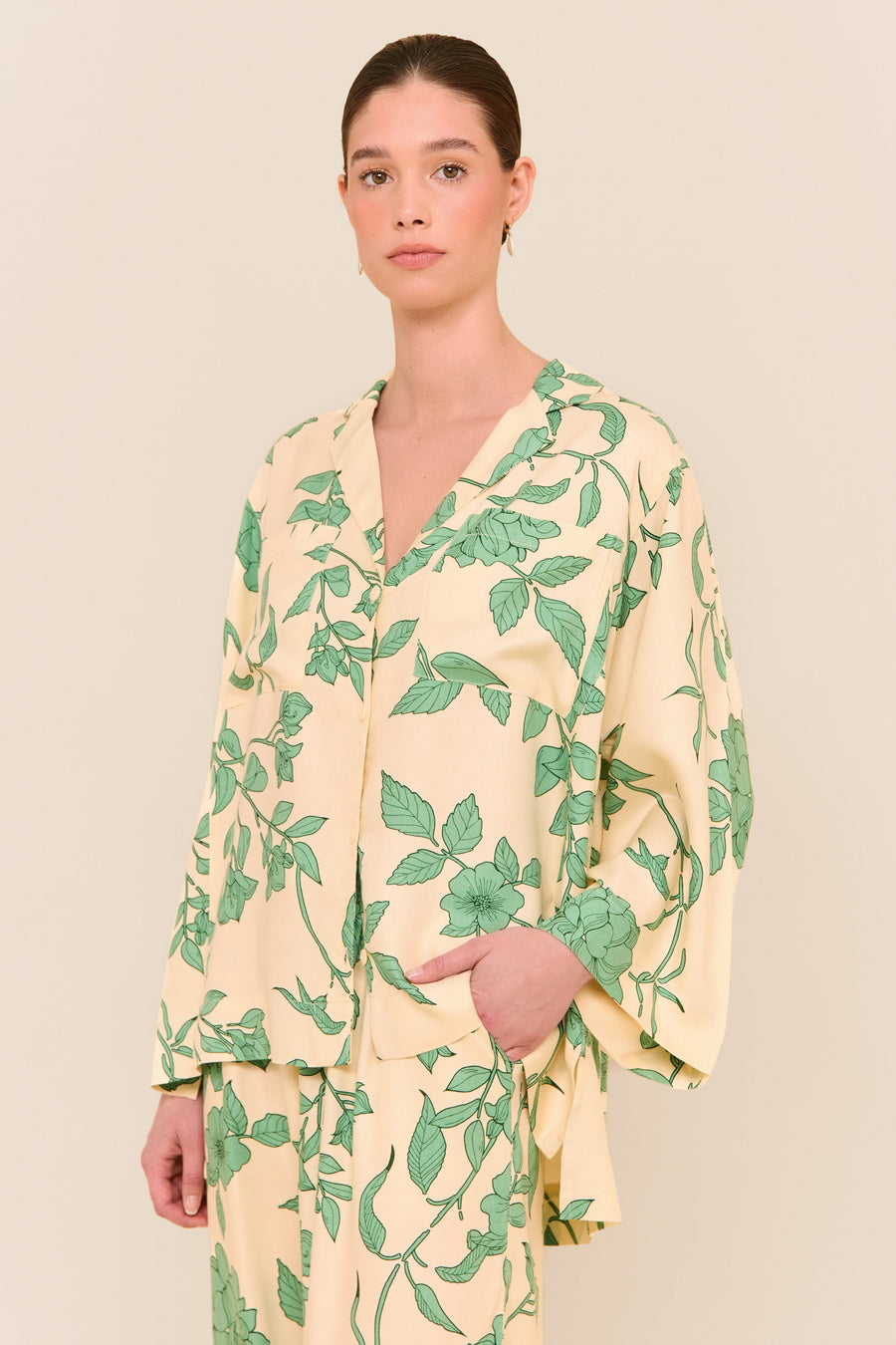 Peta Sleep Set - Long - Twill - Romantic Floral – Piyama USD