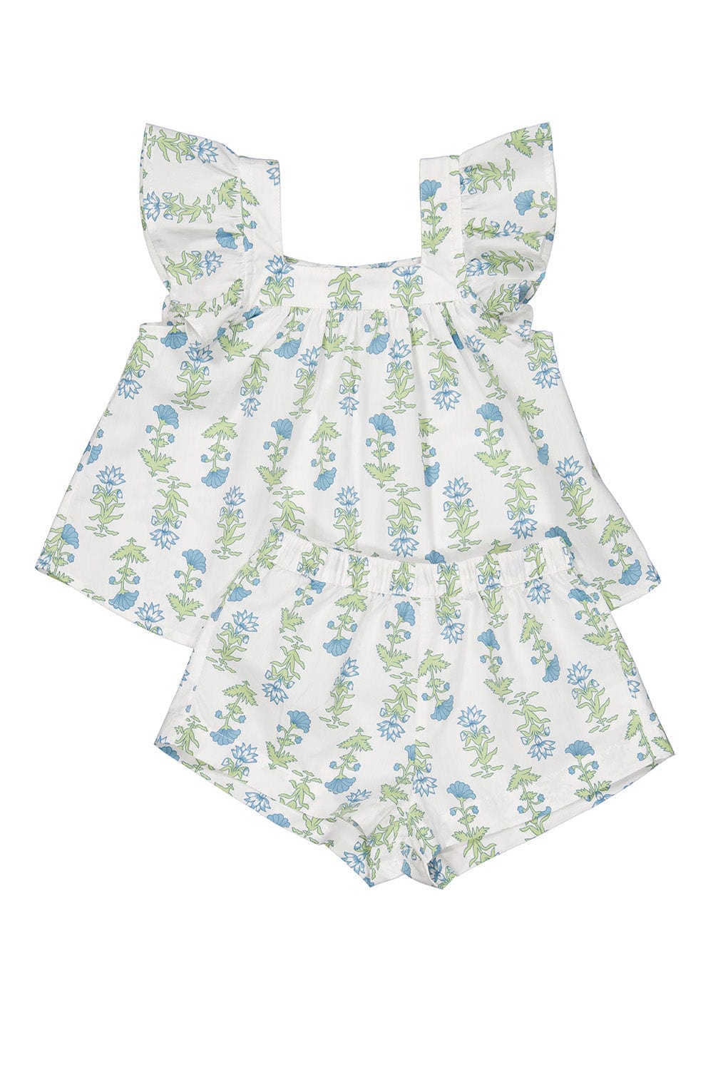 Harriet Mini Lounge Set - Lotus Flower - Blue – Piyama USD